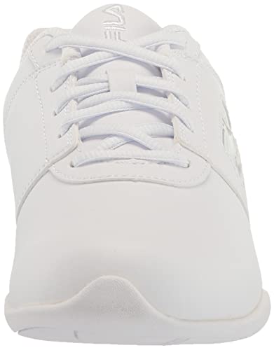 FILA Women's Shout Sneaker, White/White/White, 9.5