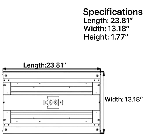 LightInDepot 2FT LED High Bay Shop Light, 110W- 14850Lm-5000K Daylight Linear Hanging Light for Warehouse,Supermaket (dimmable0-10V) (110) (4pc) White
