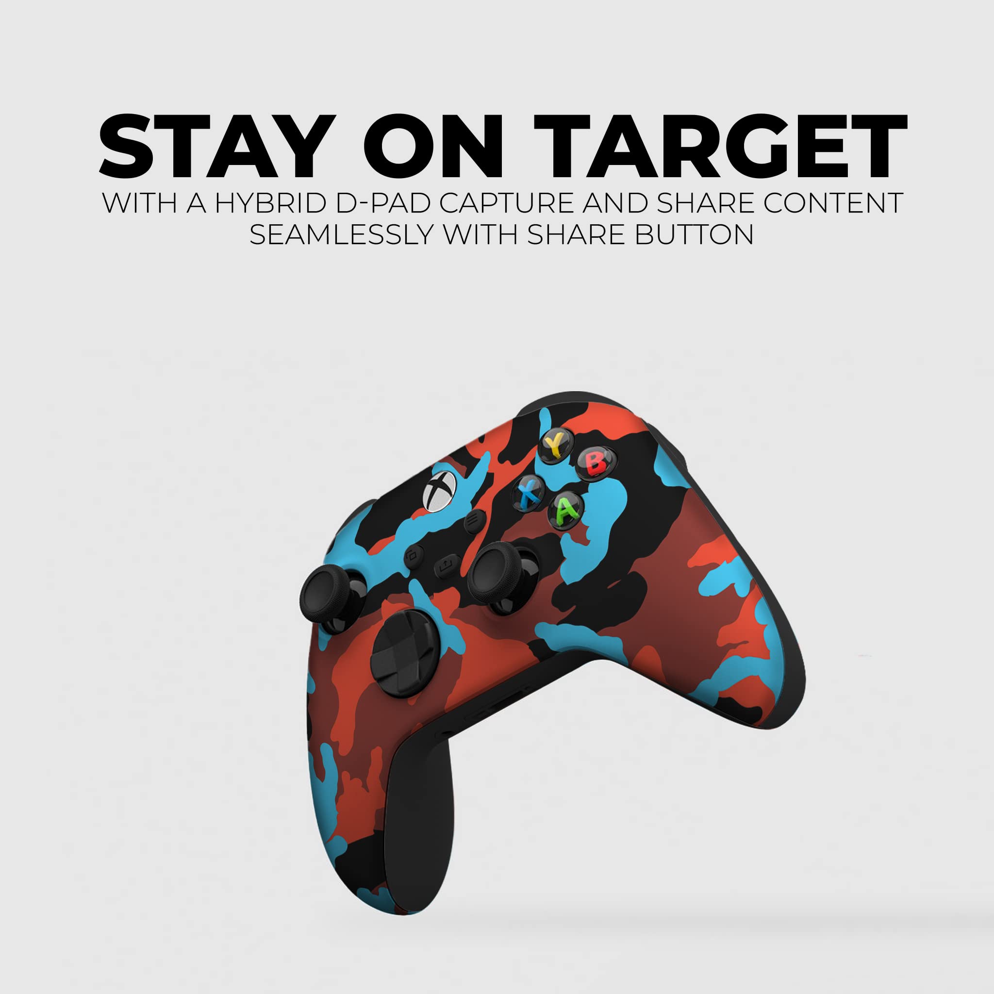 DreamController Blue Bloood Camo Custom X-box Controller Wireless compatible with X-box One/X-box Series X/S Proudly Customized in USA with Permanent HYDRO-DIP Printing (NOT JUST A SKIN)
