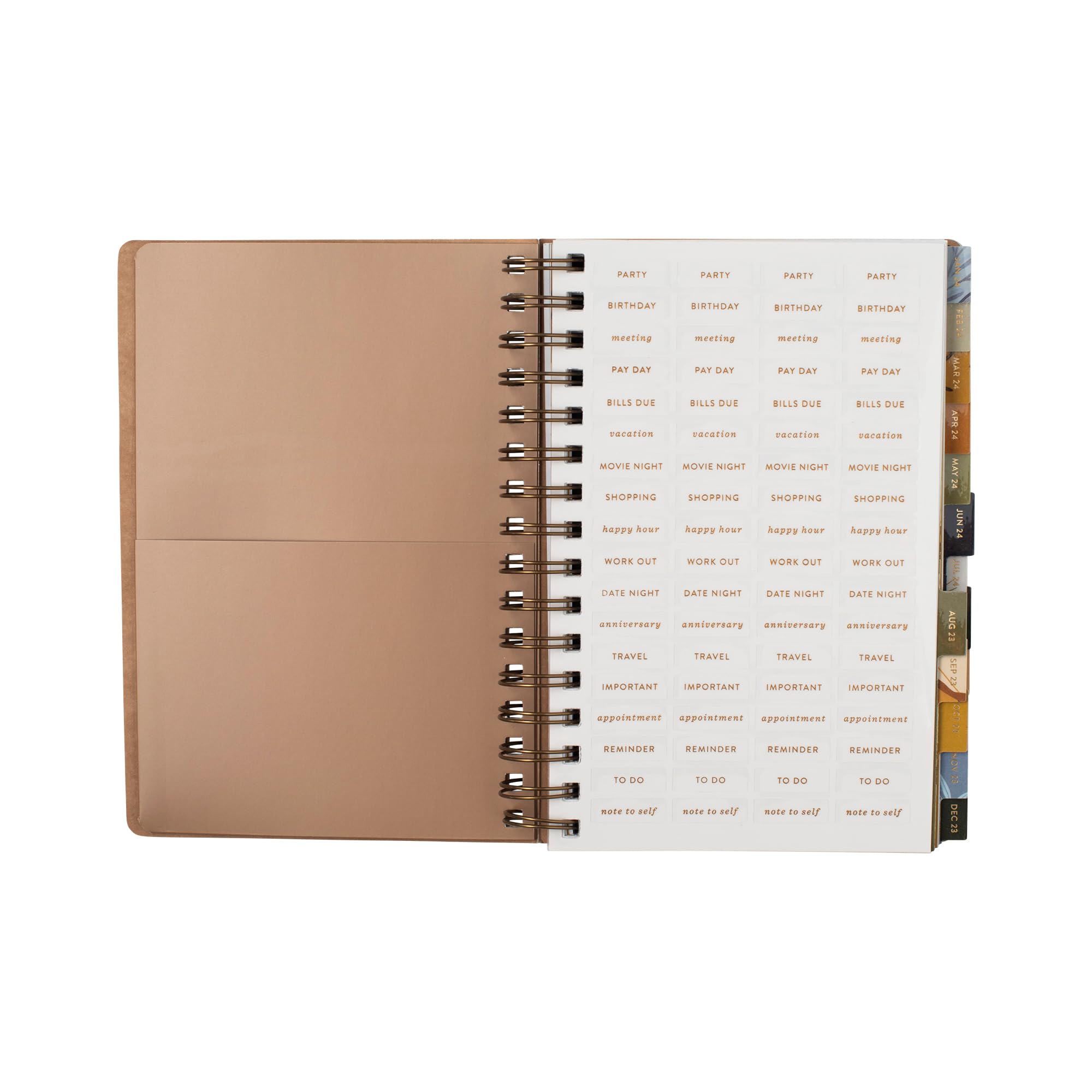 Fringe Studio 17 Month Planner (Aug 2023- Dec. 2024), BUMBLE BEE", Paper Cover, 5.75" x 8.25", Includes Stickers & Interior Pocket, 236 pages, Juliana Tipton Collection (113109)