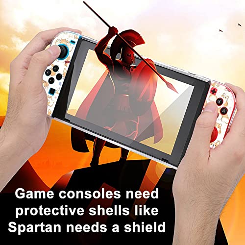 GADZILLE Dockable Switch Case Gold Cute Corgis Switch Case 360°Full Protection Anti-Fall-Scratch Durable Hard Nintendos Switch Case Protector for Switch Console and Joy-Cons