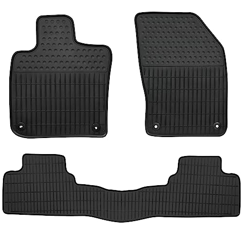 Matericuo Car Floor Mats Custom Fit for Volvo V60/S60 2020-2023 Black Rubber Auto Liner Mats All Weather Protection Heavy Duty Odorless
