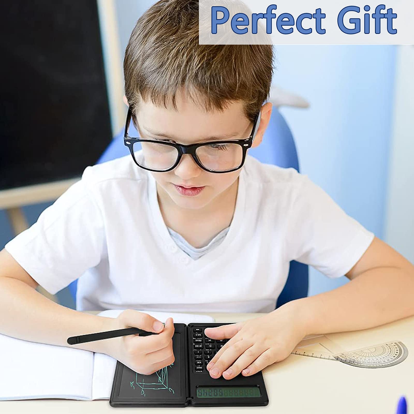 DISOUR Scientific calculators,10 Digit LCD Display Desktop Calculators, Comes with a 6 inch Writing Tablet for High School, College and Office Businessā¦
