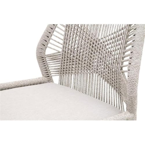 Star International Furniture Woven Loom 26" Fabric Outdoor Counter Stool - Gray