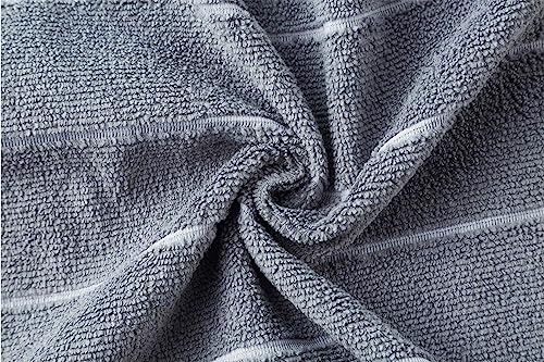 Vnoss 6 Pack Hand Towels β Super Absorbent, Fast Drying, Premium Microfiber Bathroom Towel - Multipurpose for Hotel, Travel, Sports, Spa Hand Towel 16 x 28 Inches - Gray