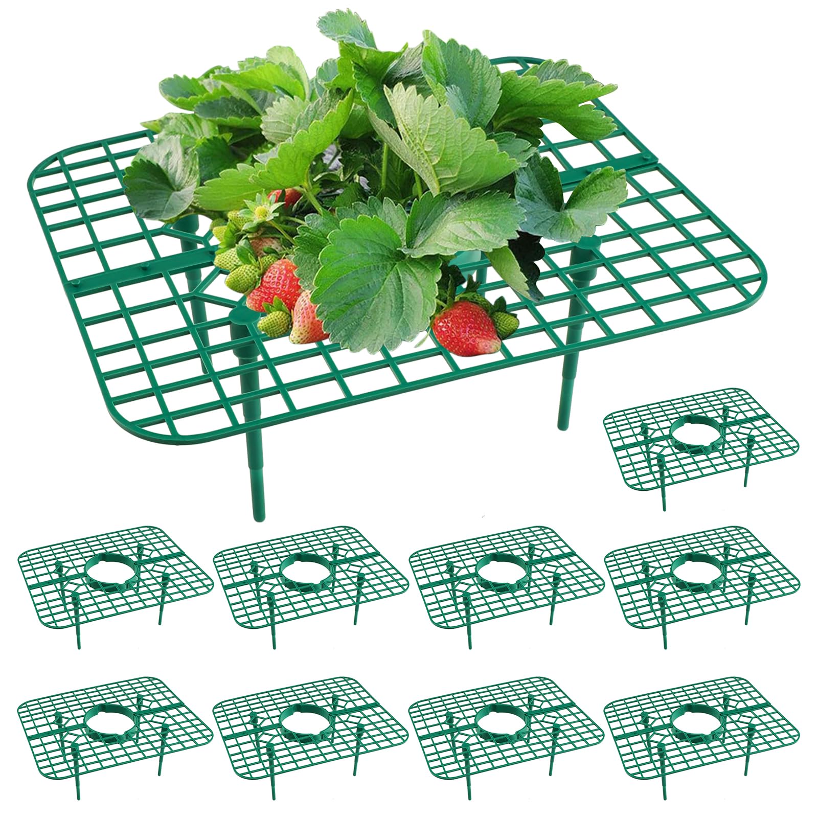 GOONMILL 10 Pack Strawberry Plant Support, Strawberry Planting Stand, Keeping Strawberry Plants Clean, Strawberry Growing Racks, Strawberry Growing Frame