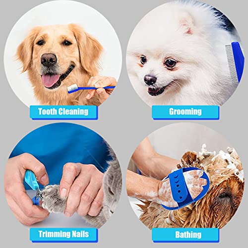 NA Allazone 13 PCS Rabbit Grooming Kit Small Animal Grooming Supplies, Double-Sided Comb, Rabbit Brush for Shedding, Nail Clipper and Trimmer, Toothbrush for Bunny Rabbit Hamster