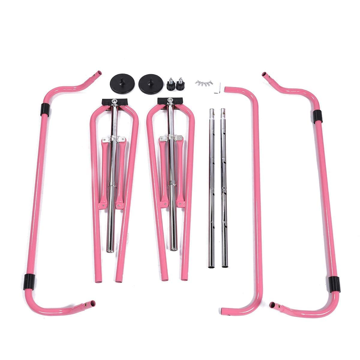 DOBESTS Gymnastics Bars for Home Gymnastic Equipment for Kids Adjustable Junior Training Uneven Bar for 3-7 Years Old Pink