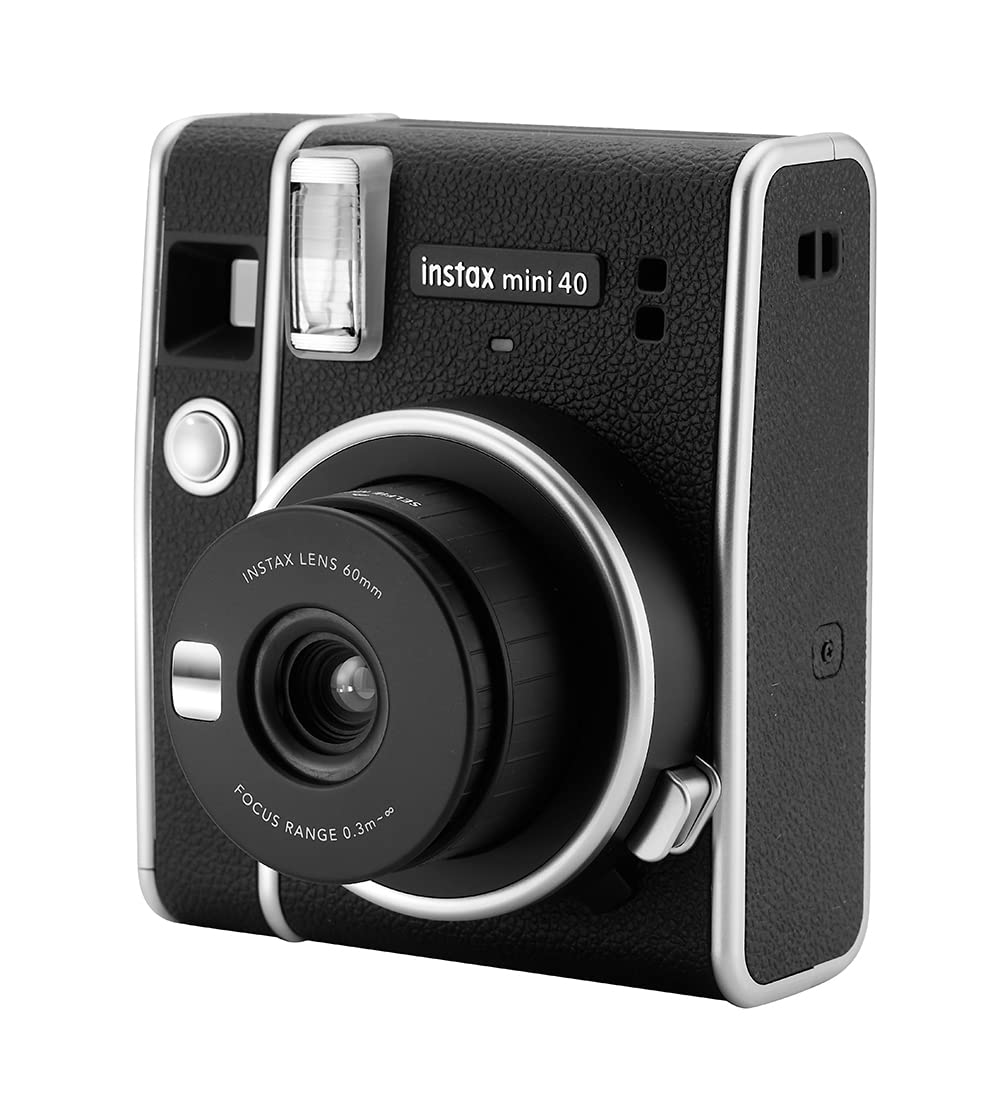 Fujifilm Instax Mini 40 Instant Camera with Film, Album, Stickers and Microfiber Cloth
