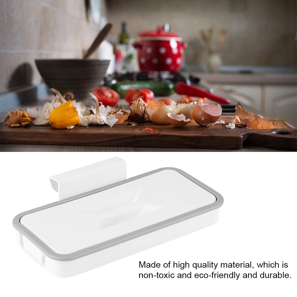 Garbage Bag Holder, Trash Bag Rack, Trash Can White No Installation Required Closet Cupboard Accessory for Home Kitchen, Bathroom, Garage, Camping