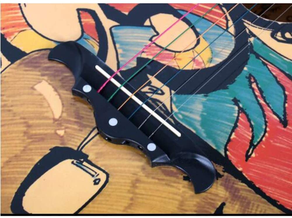 Guitar Kit, String Instrument Electronic Guitar Acoustic Guitar 38 Inch Ballad Guitar Beginner Personalized Coating Adjustable Sound Student Practice Rock Instrument 2 Colours ( Color : Beige , Size :