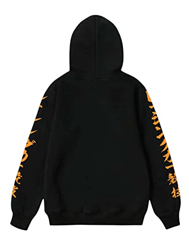 SOLY HUX Men's Graphic Hoodies Letter Car Print Long Sleeve Drawstring Pullover Sweatshirt Black M