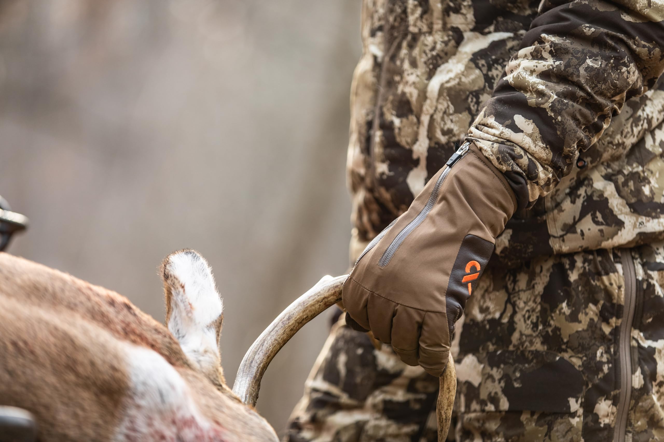 First Lite Alpine Cold Weather Glove - Wool Insulated Waterproof Camo Hunting Gloves - First Lite Cipher - Small
