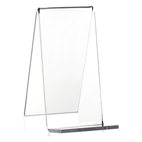 VITAdisplays Incline Setting, Book Stand, Goods Carrier as Bookend Made of Plexiglas (Transparent, 10 cm)