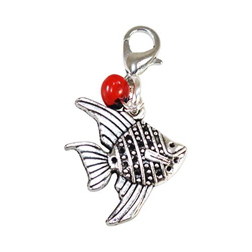 Evelyn Brooks Designs Peruvian Souvenir Sea Life Good Luck Silver Pendant Charm(1” x 0.4”)- Symbol of Protection, Prosperity, Love & Good Luck