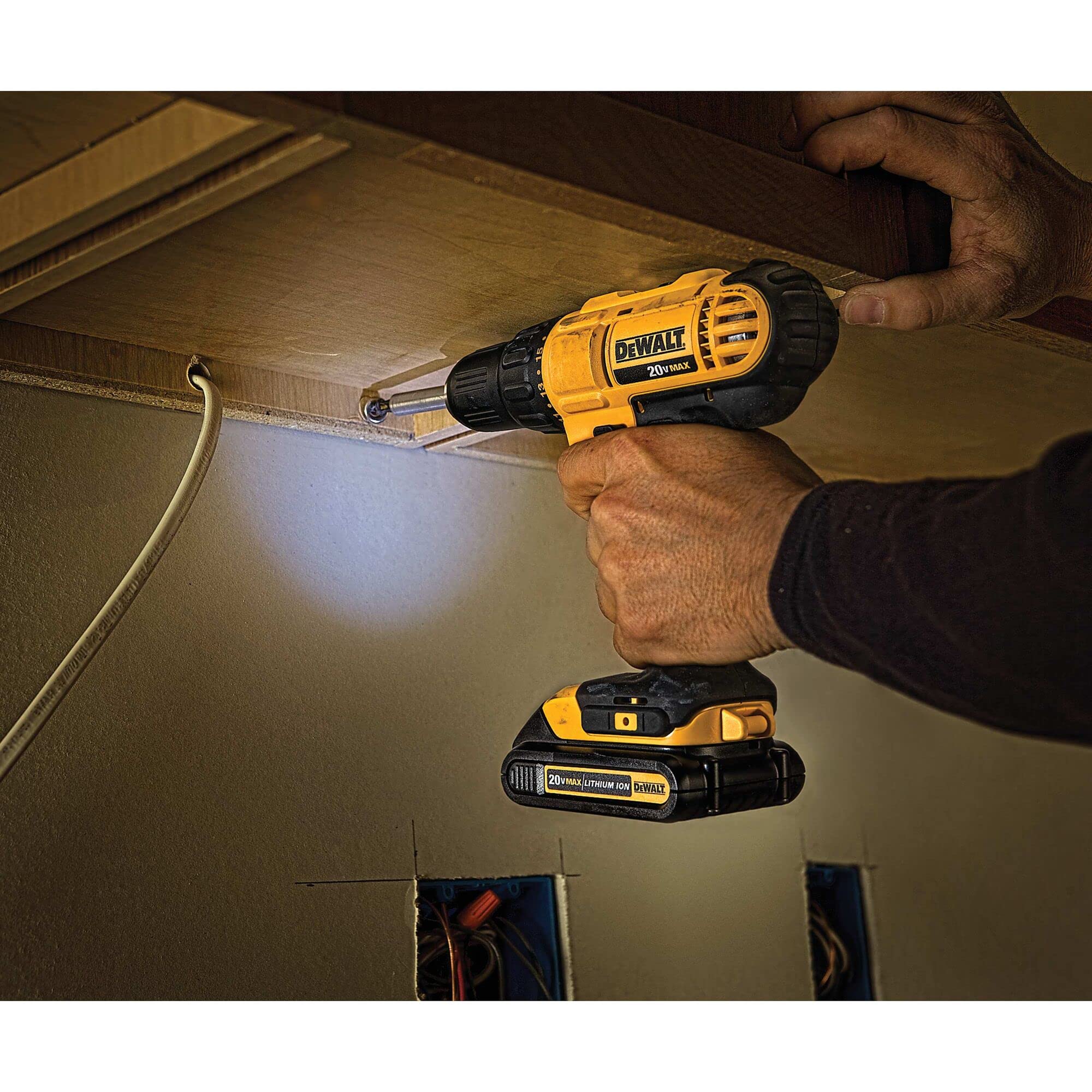 Dewalt DCD771C2 20V MAX Cordless Lithium-Ion 1/2 inch Compact Drill Kit with XR Li-Ion Brushless 0.25" 3-Speed Impact Driver
