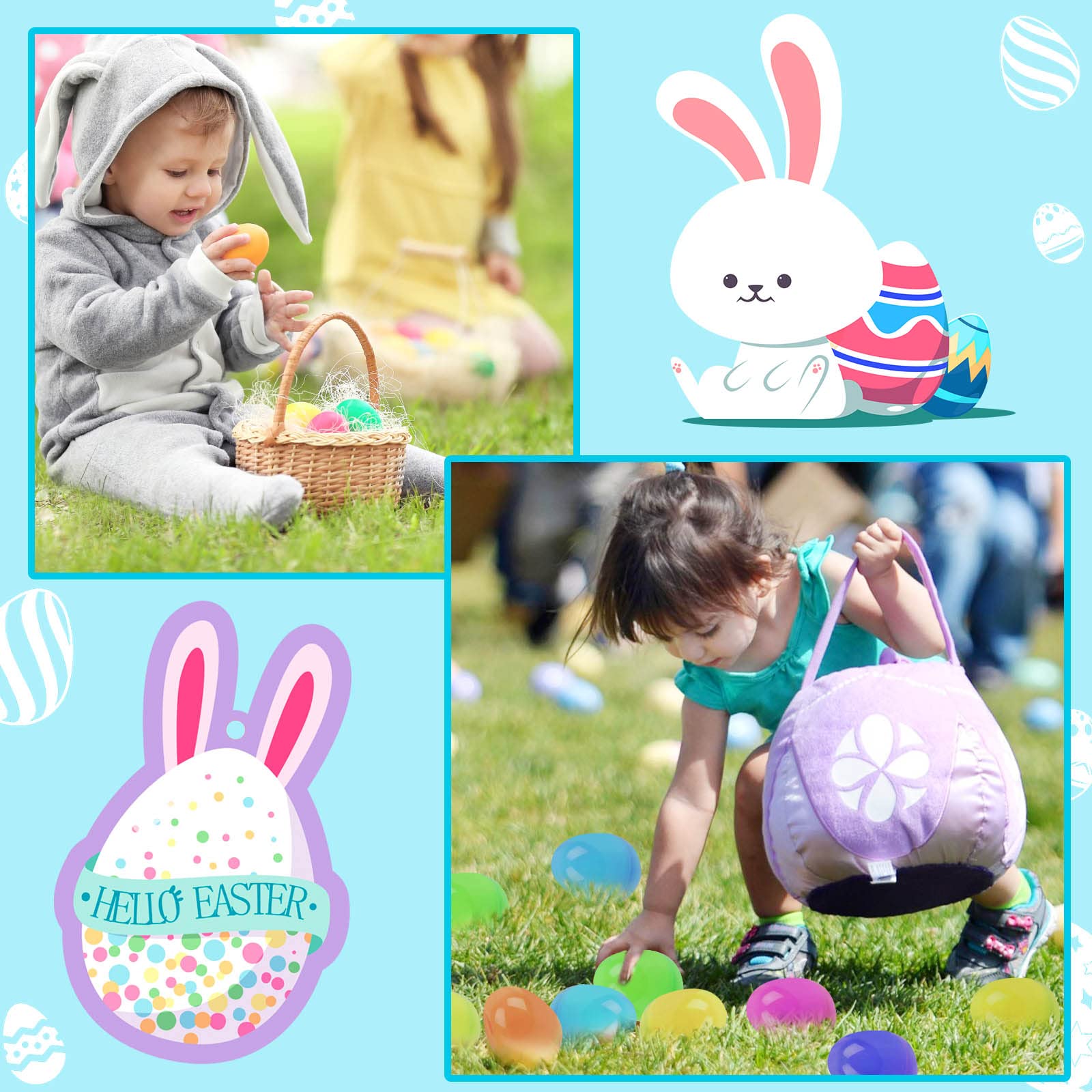 M SANMERSEN Baby Toys - 20cps Easter Eggs with Toy Finger Puppets Inside