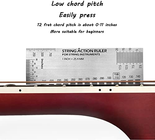 Guitar Kit, String Instrument Electronic Guitar Acoustic Guitar, Single Board Guitar Travel Musical Instruments Practice Fingerstyle, with Backpack Tuner for Beginners ( Color : Beige , Size : 38inch