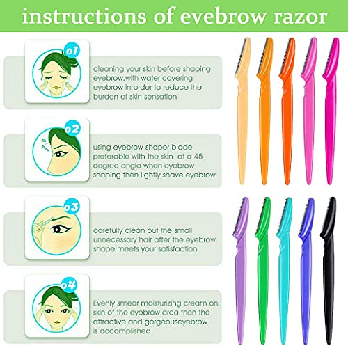 edealing Eyebrow Razors,Eyebrow Trimmer,Facial Hair Trimmer with Precision Cover for Women and Men. (20PCS)
