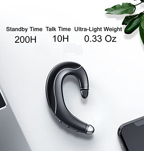 MAXIAEON TWS Ear Hook Bluetooth Wireless Headphones, Non Ear Plug Bluetooth Headset with Microphone, Stereo Sound Earphones Painless Wearing Sport Earphones for Smartphones (TWS Headset(Black))