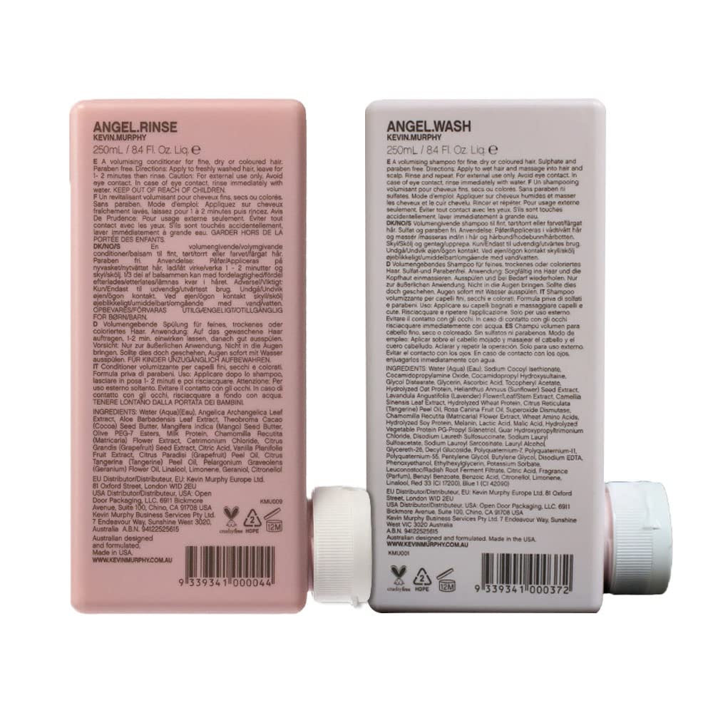 KEVIN MURPHY Angel Wash And Rinse 8.4 FL Oz with pH Labs Ice Blonde Shampoo 10 ml