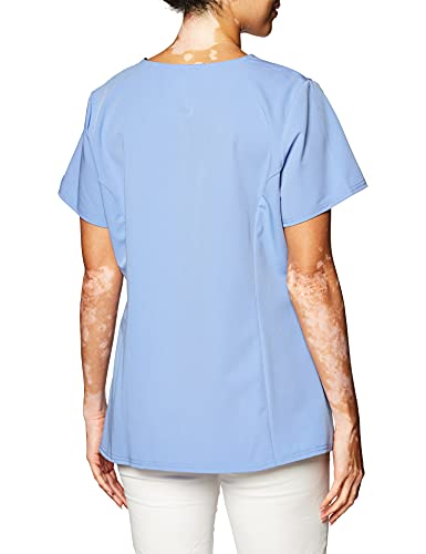 Dickies Women's Xtreme Stretch V-Neck Scrubs Shirt, Ceil Blue, X-Small