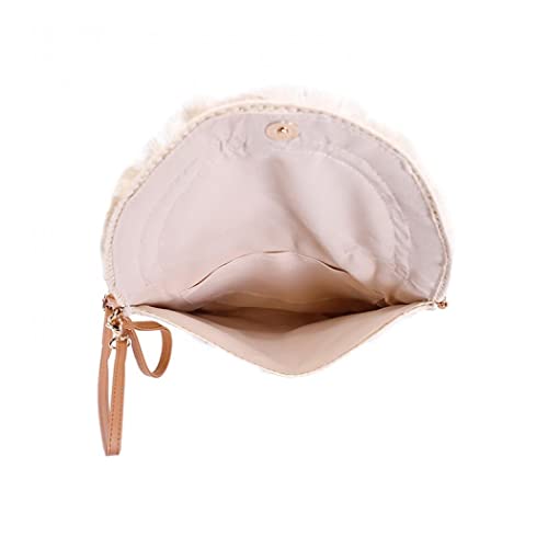 Gets Straw Clutch, Straw Clutch Women Hand-woven for Summer Beach Envelope Clutch Purse Wallet