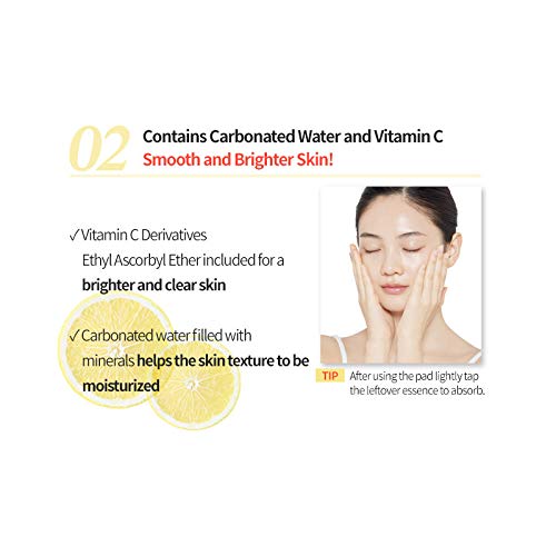 ETUDE Vita C Talk Peeling Pads (60pc) | Dual-Sided Daily Moisturizing Pads with Lemon Extract and Vitamin-C | Korean Skin Care