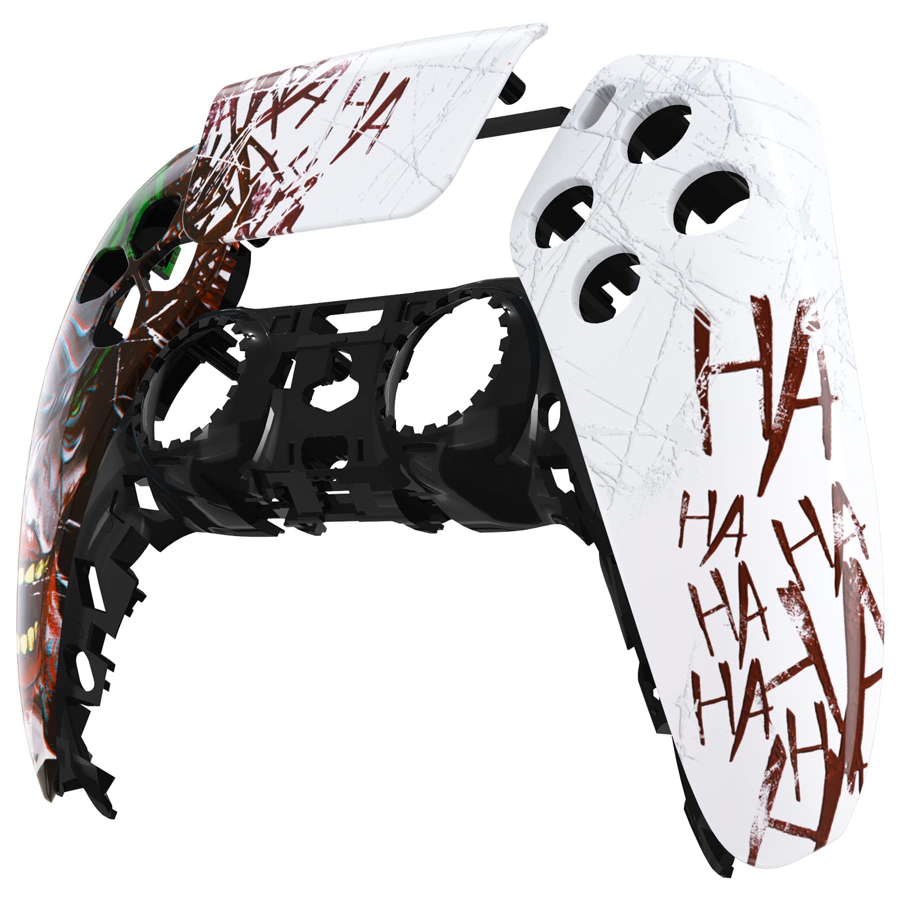 eXtremeRate Clown Hahaha Touchpad Front Housing Shell Compatible with Controller, DIY Replacement Shell Custom Touch Pad Cover Faceplate Compatible with Controller