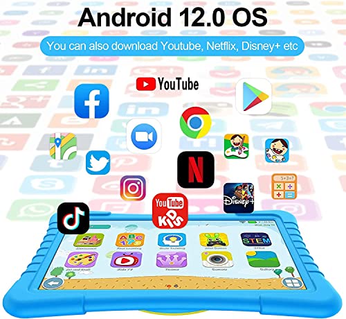Kids Tablet, 10 inch Tablet for Kids 64GB ROM+512GB Expand Android Tablets, Tablet APP Preinstalled & Parent Control Kids Education with WiFi, 8000mAh batery, Dual Camera, Netflix, YouTube