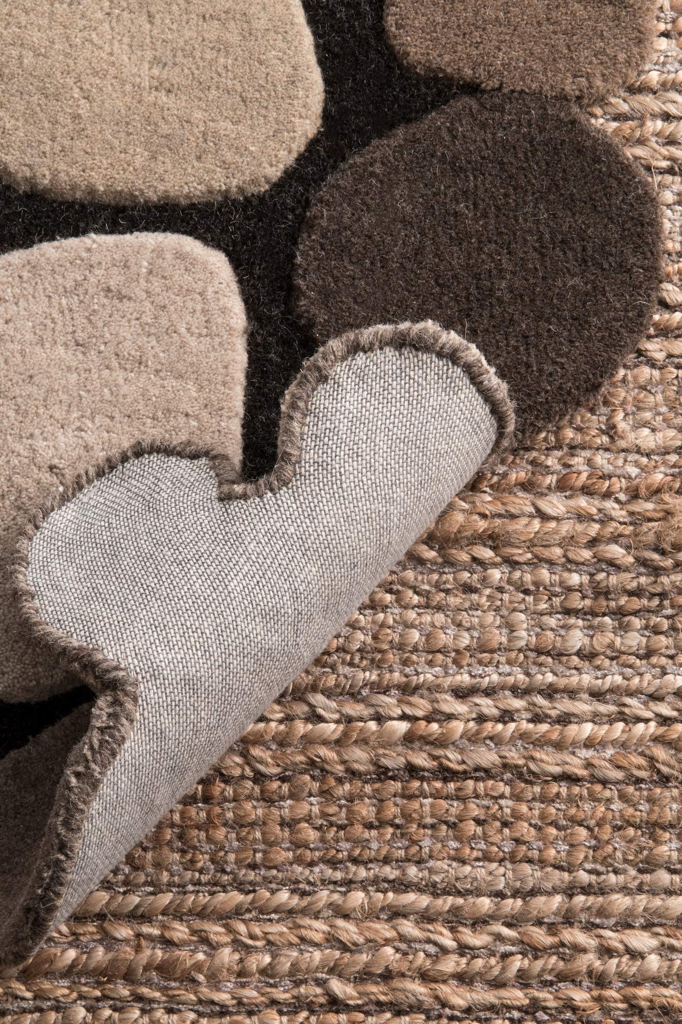 nuLOOM Hand Tufted Pebbles Area Rug, 5' x 8', Natural