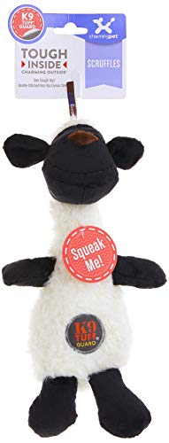 Outward Hound Scruffles Lamb Plush Squeaky Dog Toy, Small