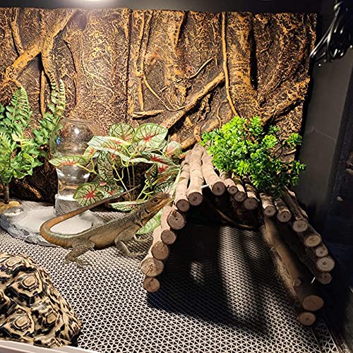 Tfwadmx Wooden Hamster Bridge, Extra Large - Small Animal Bendy Bridge Tunnel Hut Hideout Ladder Hideaway Climbing Chew Toy for Gerbil Guinea Pig Chinchilla Rabbit Ferret Hedgehog Rat Gerbil