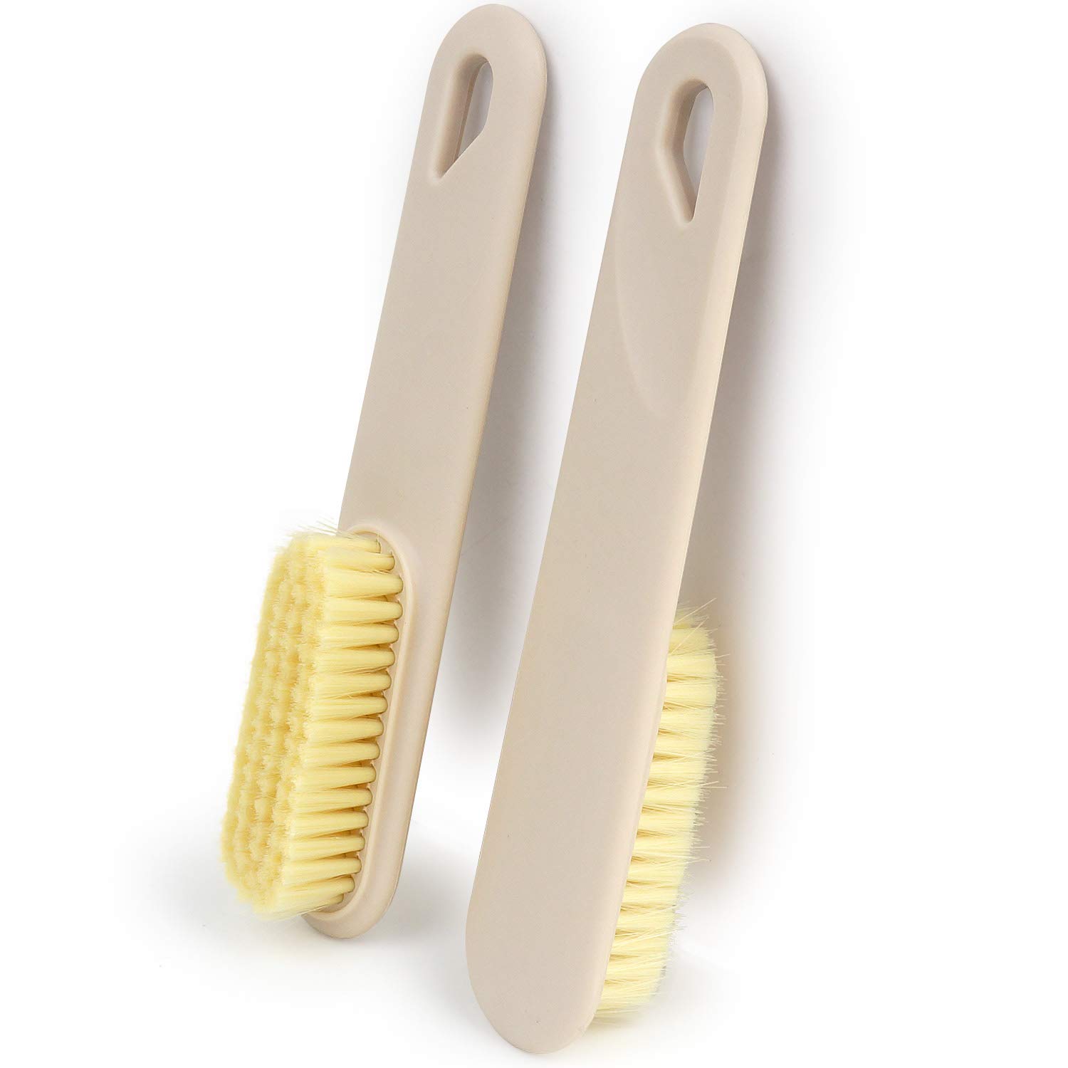 Everests Boot Brush Comfortable Plastic Handle Clothes Cleaner Shoes Scrubbing Soft Cleaning Brush (Pink, 2 Pack)
