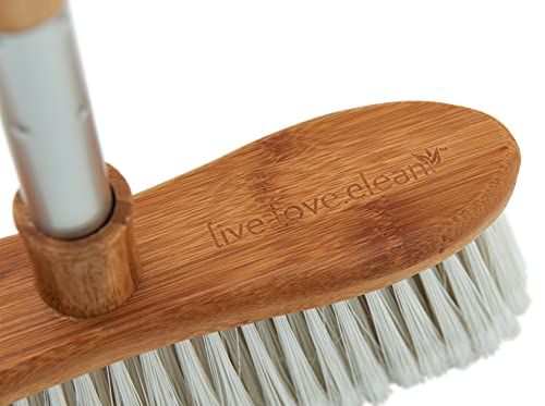 Harper Live.Love.Clean. Smooth Surface Bamboo Household Broom for Indoor Sweeping of Pet Hair, Dirt, Dust on Hardwood Floors, Tile, and Laminate