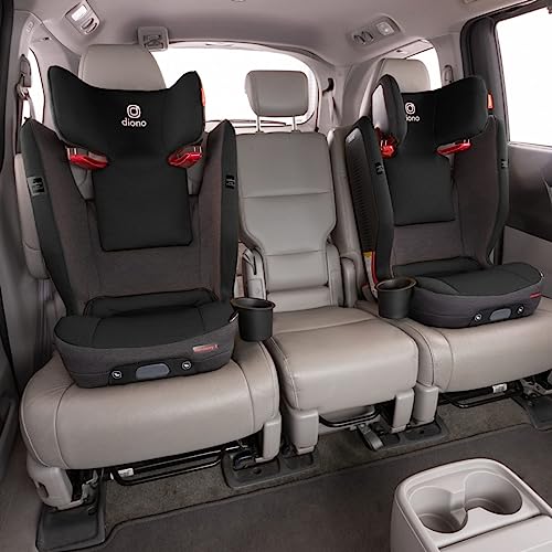 Diono Monterey 5iST FixSafe High Back Booster Car Seat with Expandable Height and Width, Compact Fold to Full Size Booster, Foldable, Portable Booster for Go-Anywhere Travel, Black Jet