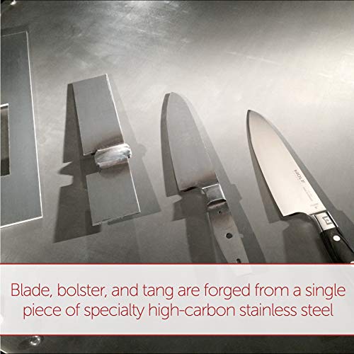 WOLF GOURMET 5.5" Serrated Knife, Ergonomic for Comfort and Control, Forged High-Carbon Stainless Steel, 12.5 Degree Angle, Durable (WGCU156S)