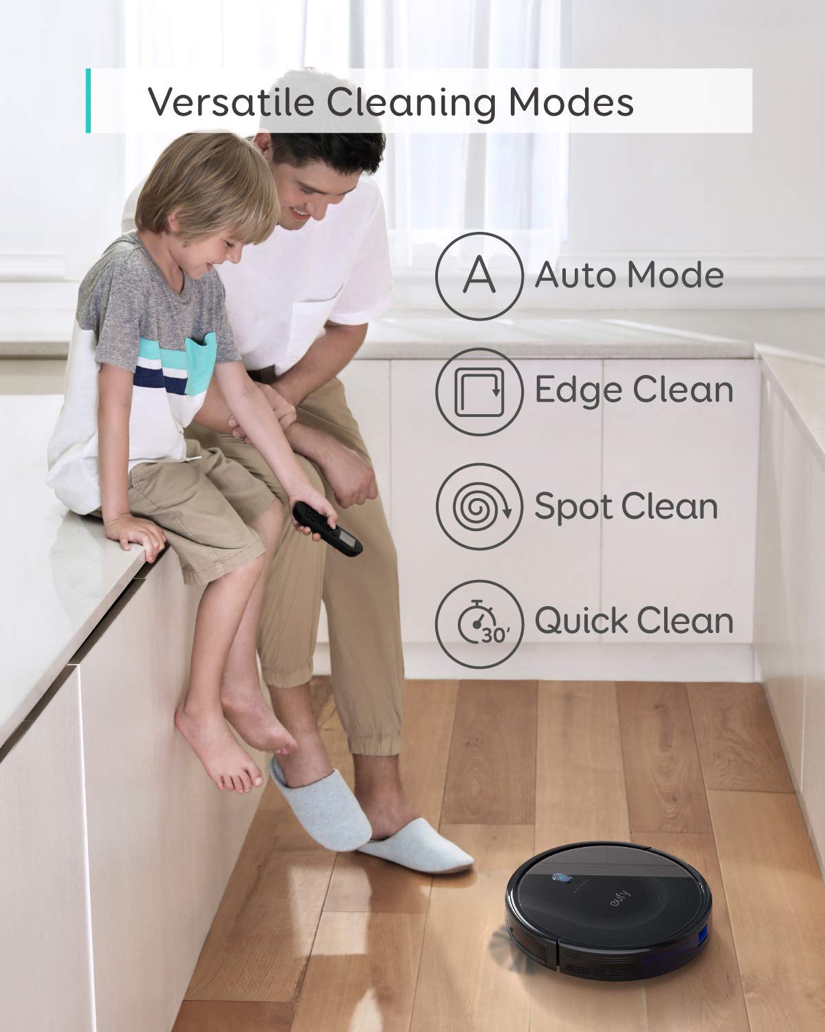 eufy BoostIQ RoboVac 11S MAX, Robot Vacuum Cleaner, Super-Thin,Powerful Suction, Quiet, Self-Charging Robotic Vacuum Cleaner, Cleans Hard Floors to Medium-Pile Carpets, White (Renewed)