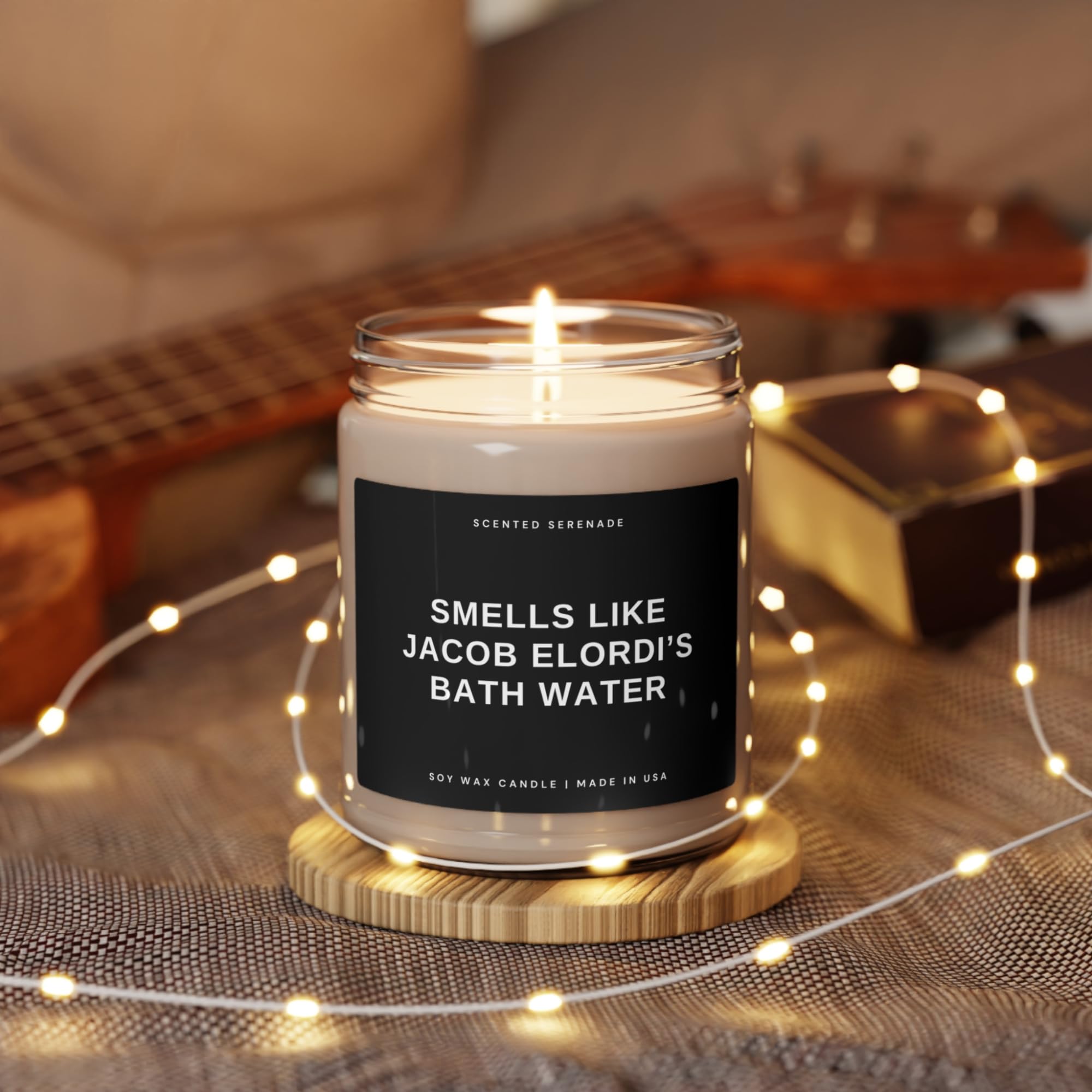 Smells Like Jacob Elordi Bath Water Candle, Ecofriendly Soy Wax Candle - 9oz