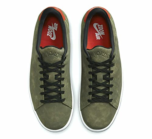 Nike Men's Air Jordan, Oil Green/Black-chile Red-whit, 12