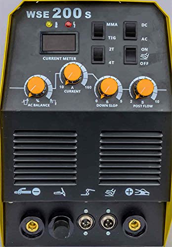 JEGS TIG & MMA 200 | 120V or 220V Power | Duty Cycle: 60% @ 180A @ 230V | Includes Foot Pedal, TIG Welding Torch, Arc Welding Electrode Holder, Ground Clamp, & Regulator | Simple Controls & Operation