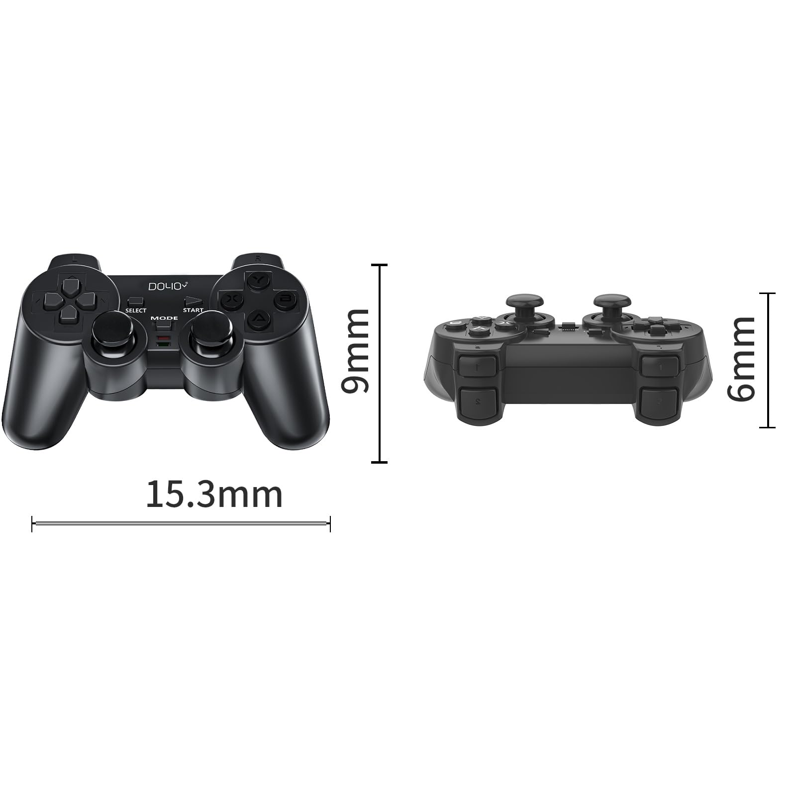 DOYO Wireless PC Gaming Controller, Dual-Vibration Steam Joystick Gamepad Computer Game Controller for PC Windows 7/8/10/11
