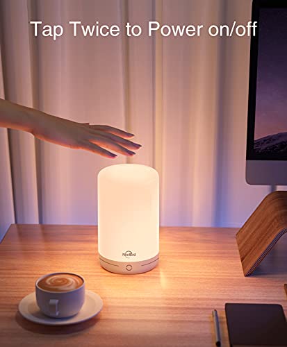 LB3 Smart Lamp, LED Bedside Touch Lamps Compatible with Alexa and Google Home, App Go_sund Control, RGB Color Changing Dimmable & Warm White Night Light for Bedroom, USB Powered