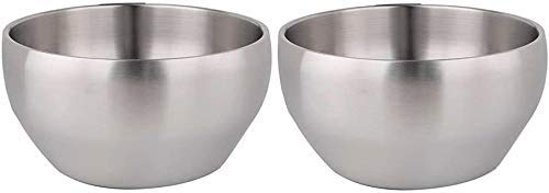 IMEEA Ice Cream Bowl Insulated Bowl 28oz Double Wall Soup Bowl SUS304 Stainless Steel Cereal Bowl, Set of 2