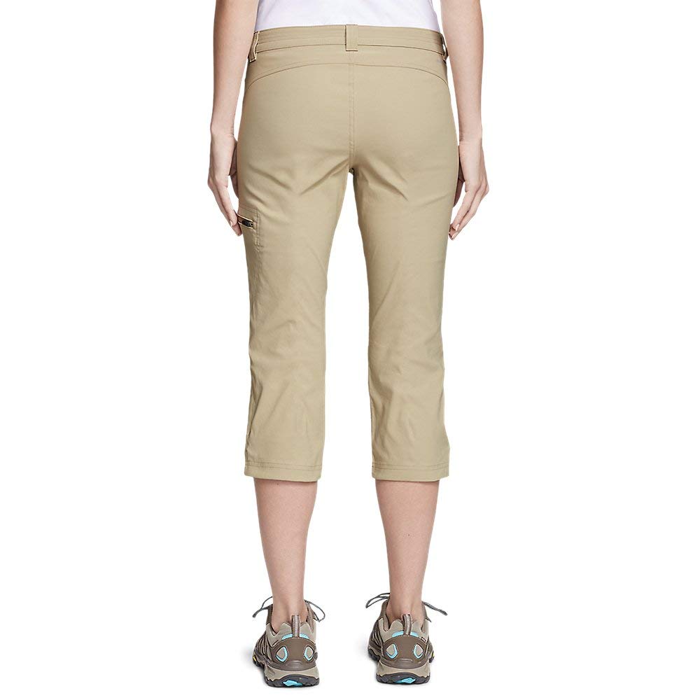Eddie Bauer Women's Rainier Capris, Light Khaki, 2, Hiking Pants