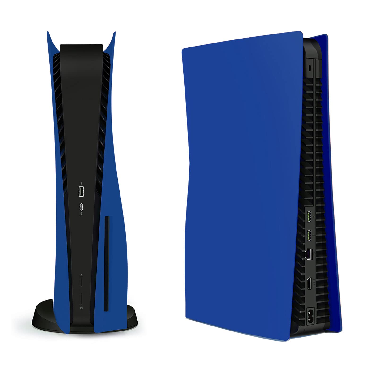 Faceplates Compatible with PS5 Console, PS5 Face Plates Dust Cover Console Skins,ABS Anti-Scratch Dustproof Cover Replacement Shell Plates,Disc Edition (Blue)
