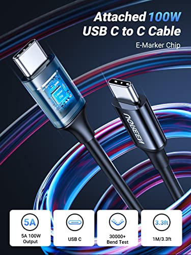 UGREEN 130W USB C Car Charger, PD 100W +PD 30W Type C Car Charger Adapter, Fast Charging Car Charger Compatible with Cell Phones, iPad, MacBook, and More (Comes with 100W USB C to USB C Cable)