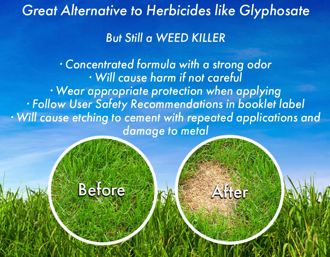 Energen Carolina LLC 579 Vinegar Weed & Grass Killer, Approved for Organic Production, Pet Safe, Glyphosate Free Herbicide, Quart, 1, Light Yellow