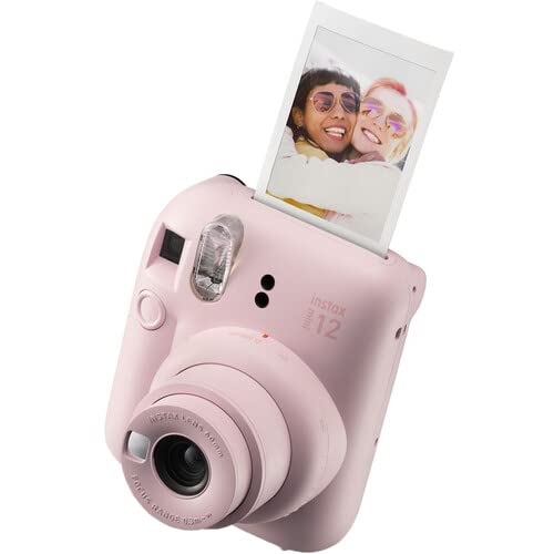 Fujifilm Instax Mini 12 Instant Camera Accessory Kit (Blossom Pink) with Instax Mini Film - Foil Pack (2 Pack) & Case