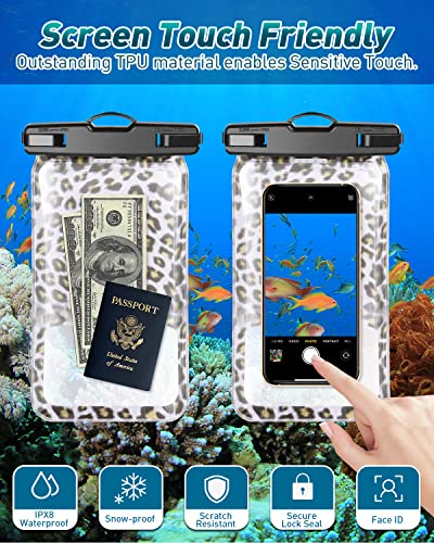 Universal Waterproof Phone Pouch, Floating Waterproof Phone Case for iPhone 14 13 12 11 Pro Max XS Plus Samsung Galaxy-7", IPX8 Cell Phone Dry Bag -4 Pack